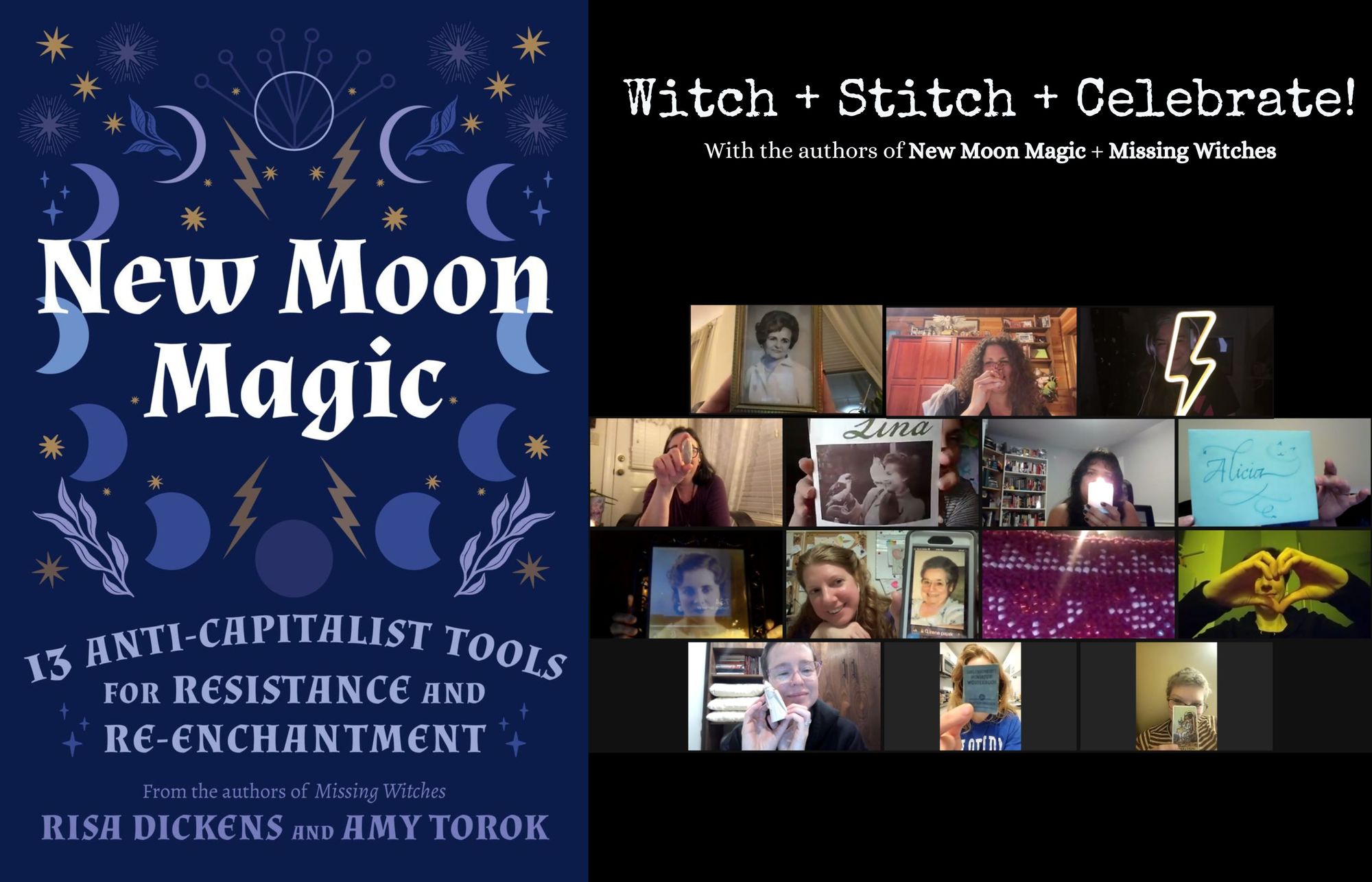 New Moon Magic Virtual Book Launch! Witch + Stitch!